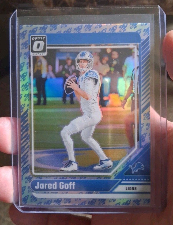 2024 Panini Donruss Optic Jared Goff Rocket Emoji Prizm Sp #63 Lions | eBay