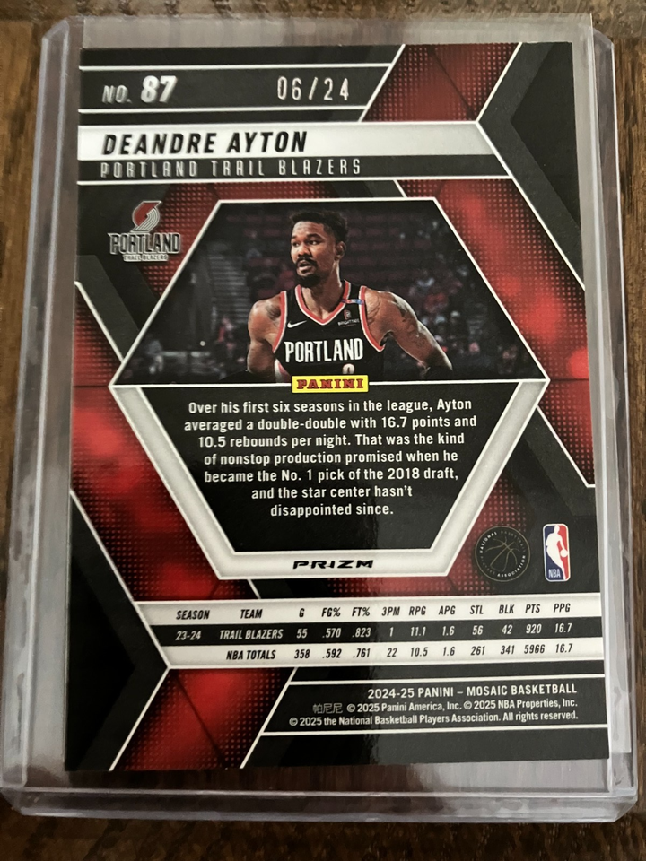 Deandre Ayton Mosaic Mamba Snakeskin Prizm SSP /24 Blazers | eBay