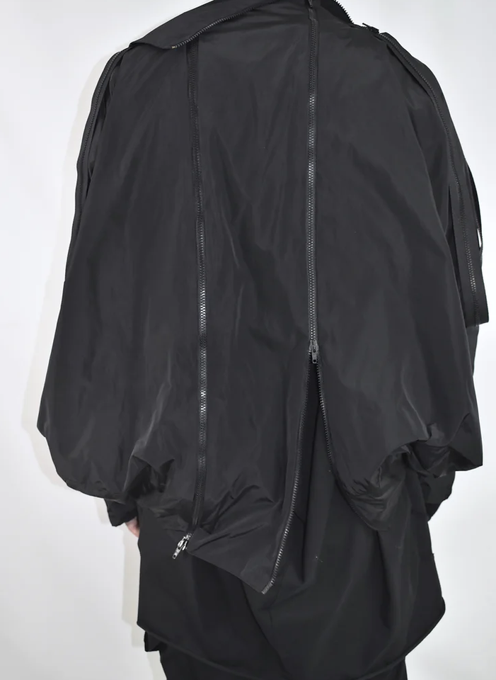 "CREARE 'FAZZ' BLACK STRUCTURED DROP BACK ZIPPER JACKET "ONE SIZE ...