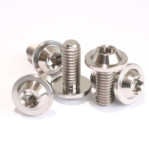 M6 x 15 mm Bolts Titanium M6 Flange Head T30 Torx bolt M6x15mm Screw 2 ...
