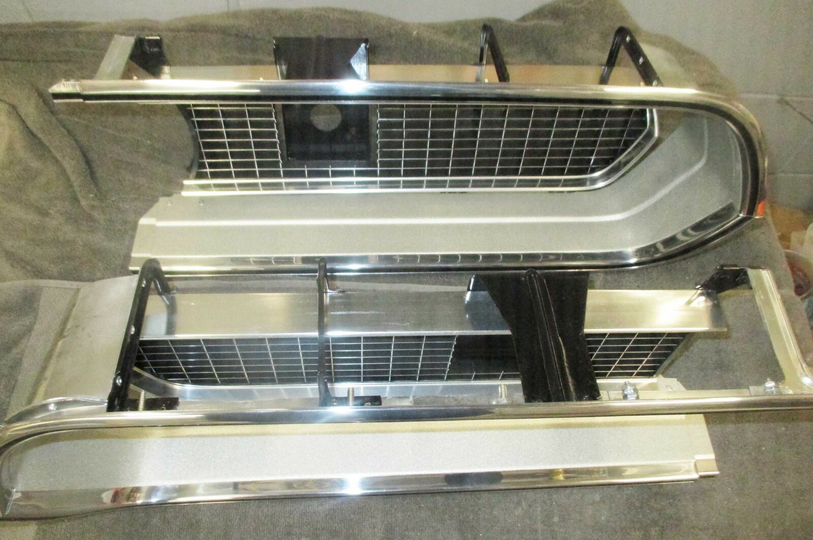 BARRACUDA GRILL SET 67 68 CORE - POLISHED - SEND TO US 1967 1968 cuda ...