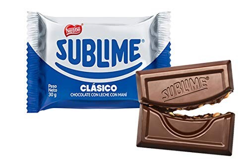 Sublime Chocolate Con Leche y Mani -Peruvian Chocolate| box 24 Units ...
