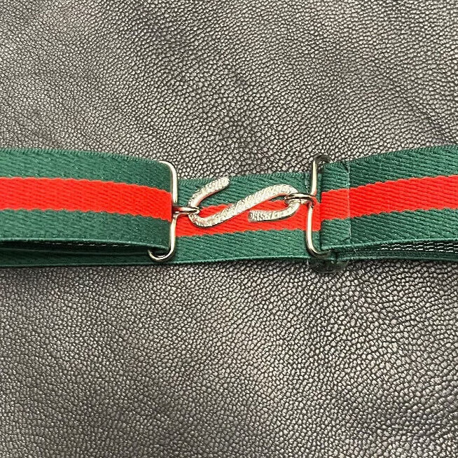 Elasticated Snake Belt Green Red 30mm Adult Boys Mens Girls xl xxl xxxl ...