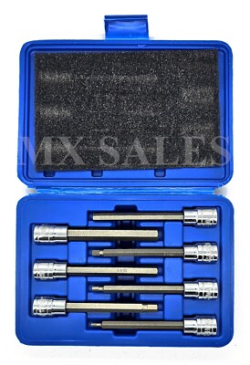 7 pcs 3/8" Drive Hex Key Wrench Bit Socket Allen Wrench Extra Long set ...