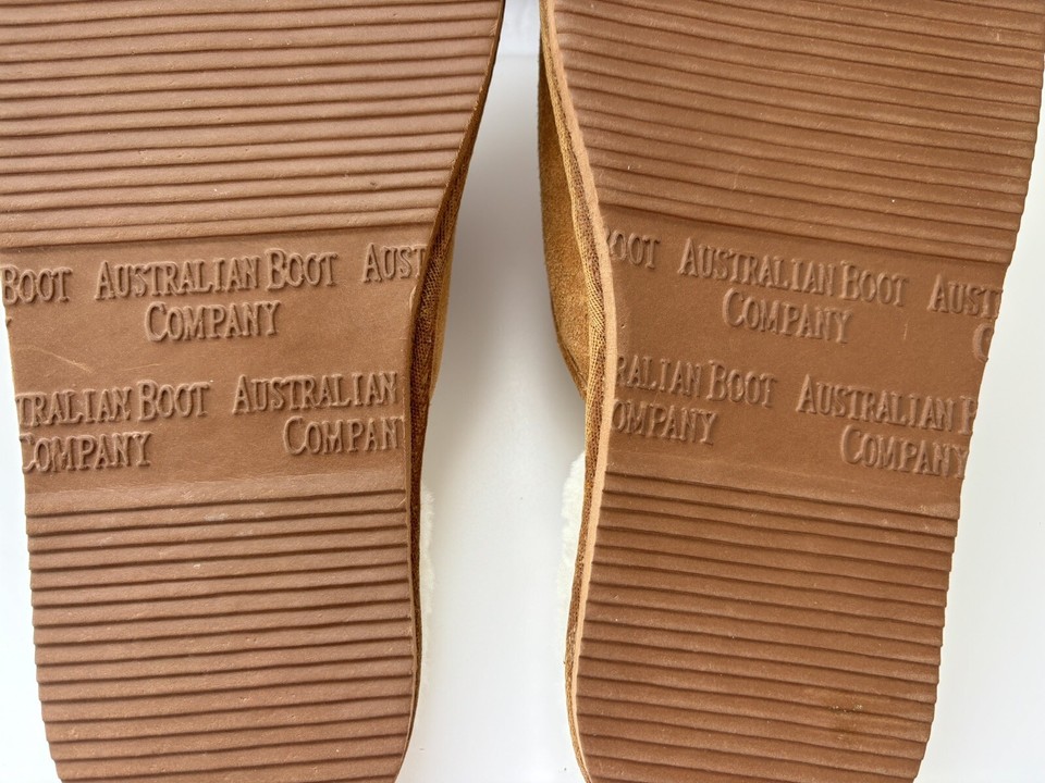 Australian Boot Company Men’s Slippers Chestnut Suede & Shearling ...