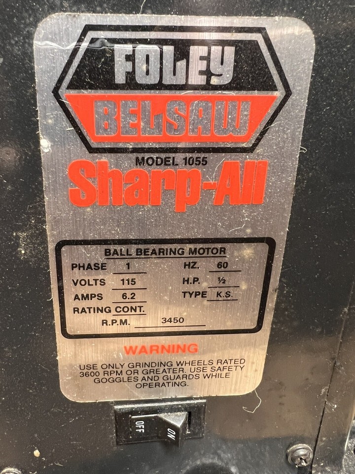 Foley Belsaw Model 1055 Sharp-All Grinder/Sharpener USA Made | eBay