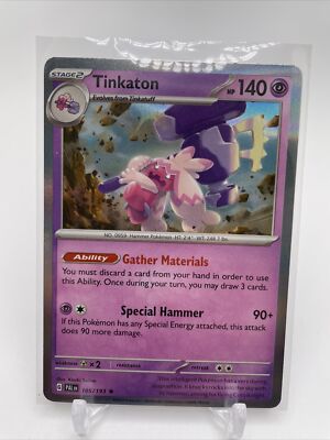 Pokémon TCG Tinkaton Scarlet & Violet - Paldea Evolved 105/193 Reverse ...