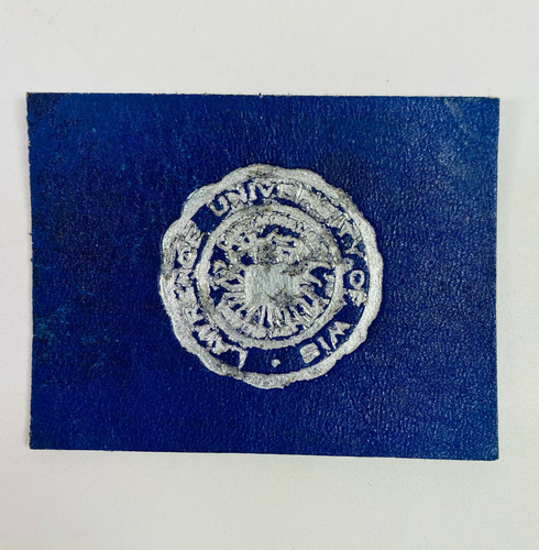 University Of Wisconsin Lawrence WI Tobacco Leather Patch C20 | eBay