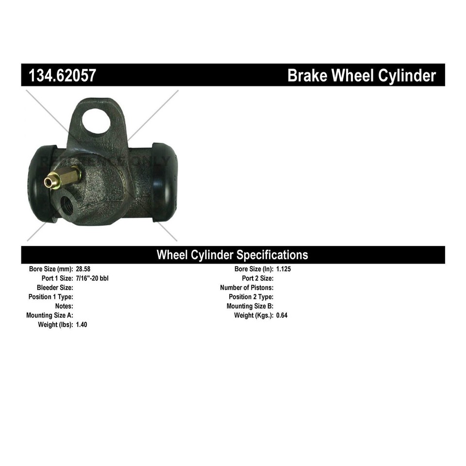 Front PAIR Centric Drum Brake Wheel Cylinder for 1957 Chevrolet Del Ray ...