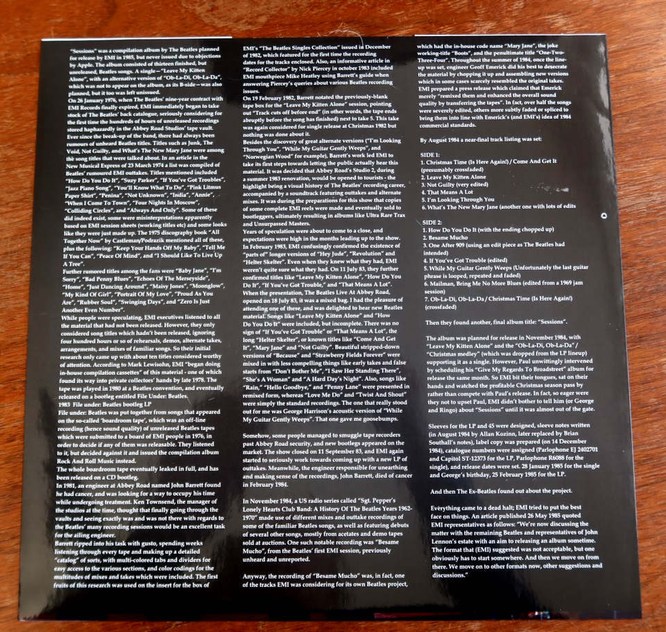 New, The Beatles SESSIONS from the vaults-COLOR blue marble VINYL | eBay