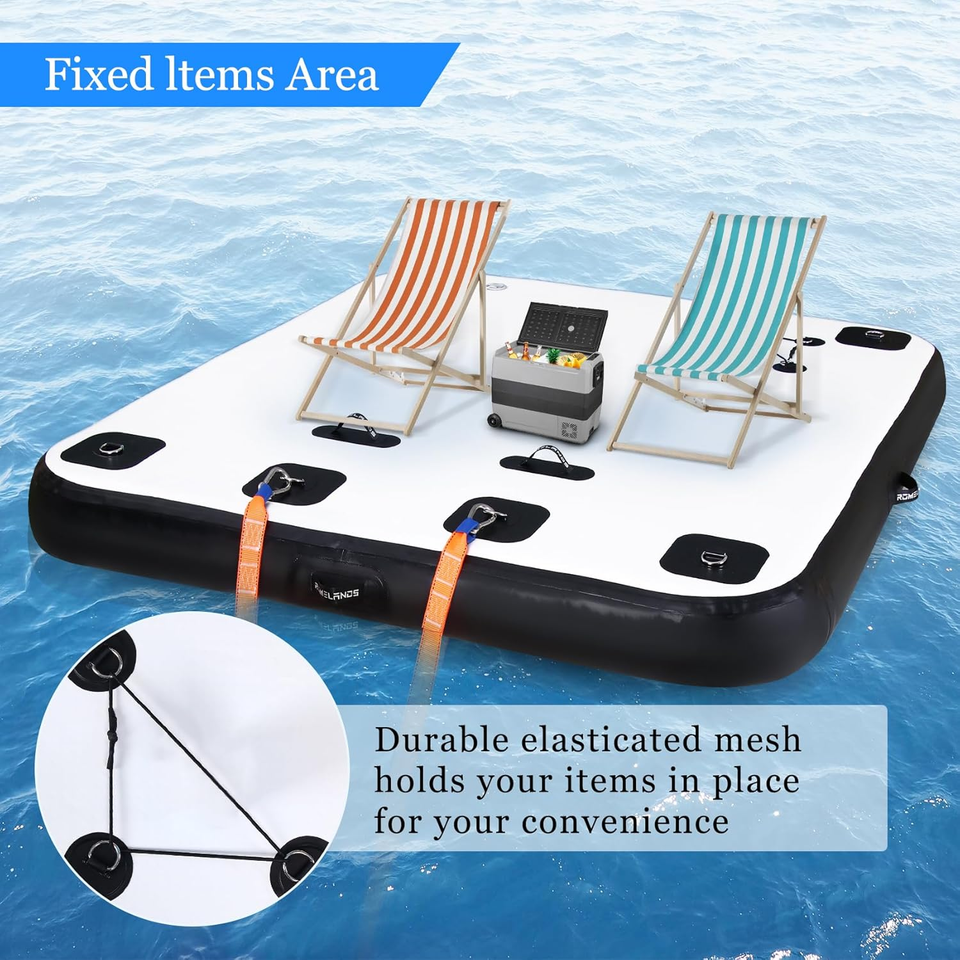 Inflatable Floating Dock, Swim Platform Floating Island Raft, Large Air ...