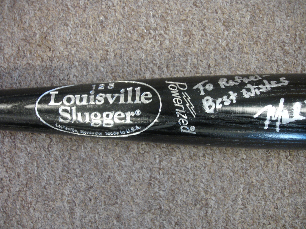 Mark Teixeira Texas Rangers Game Issued Autographed Louisville Slugger ...