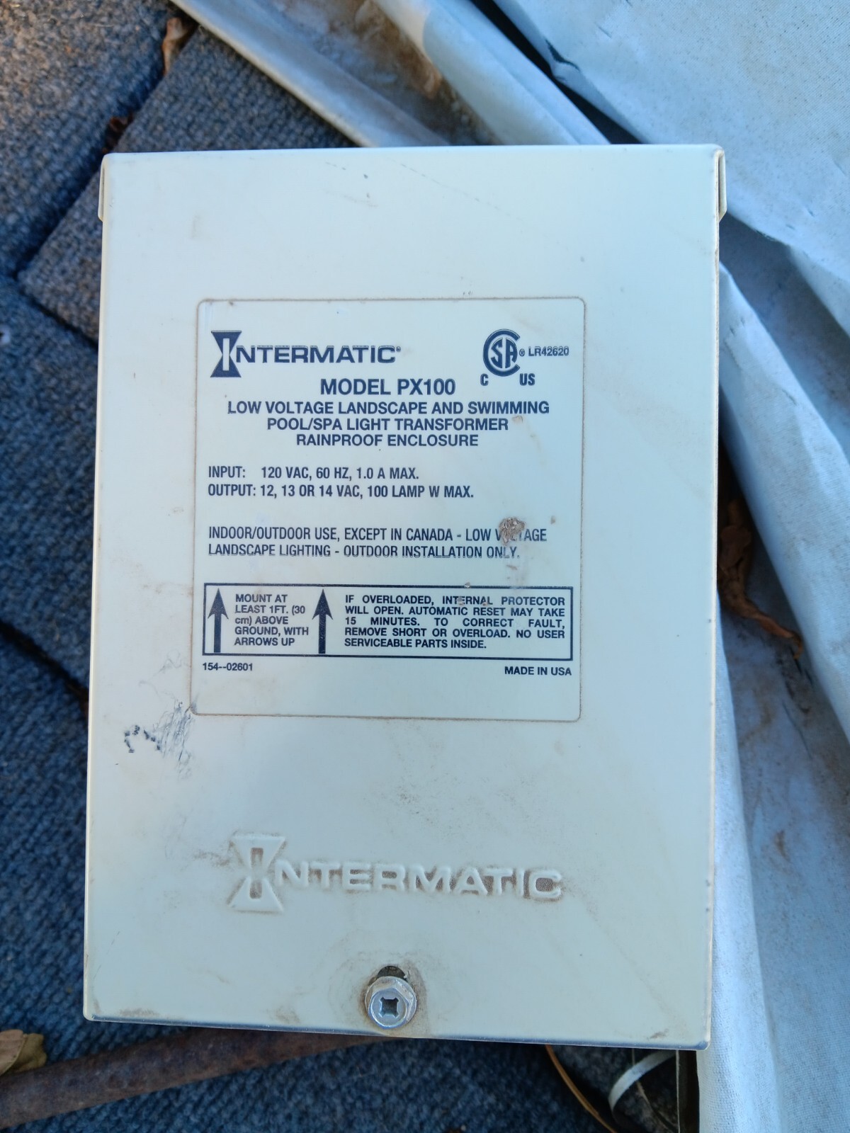 INTERMATIC PX100 100W Outdoor Pool/Landscape Transformer | eBay