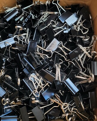 New 75 PCs 32mm 1-1/4" Binder Clips, small Med Size Metal Paper Binding ...