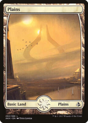 Plains (250) Amonkhet NM Basic Land Extended / Full Art MAGIC CARD ...