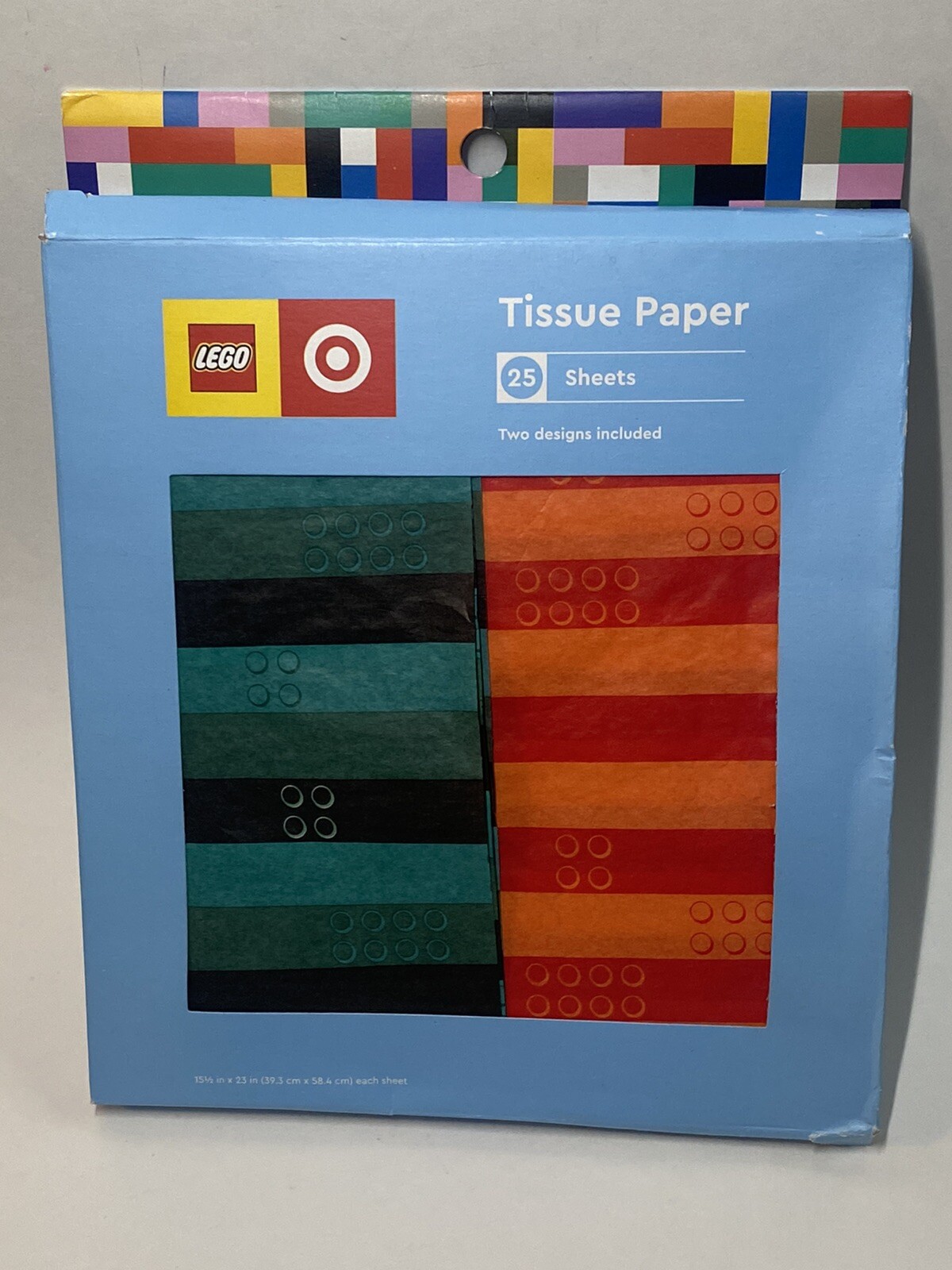 LEGO Target Tissue Paper Gift Wrap Teal Blue Orange 50 Sheets for sale ...