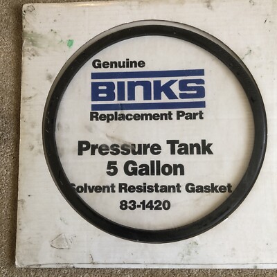 Binks 83-1420 Pressure Tank 5-Gallon Solvent Resistant Gasket, OEM ...