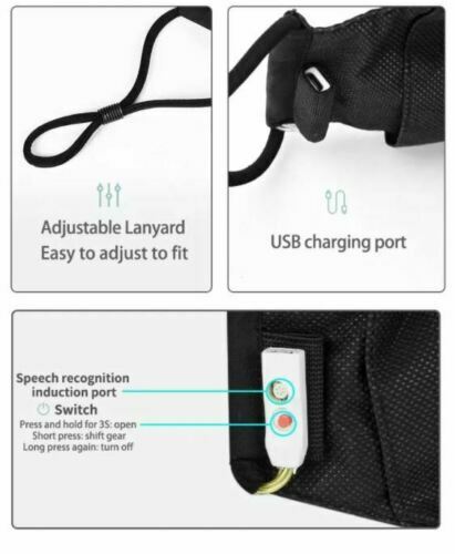 New Voice Activated LED Face Mask - Imitates Moving Lips - Animation ...