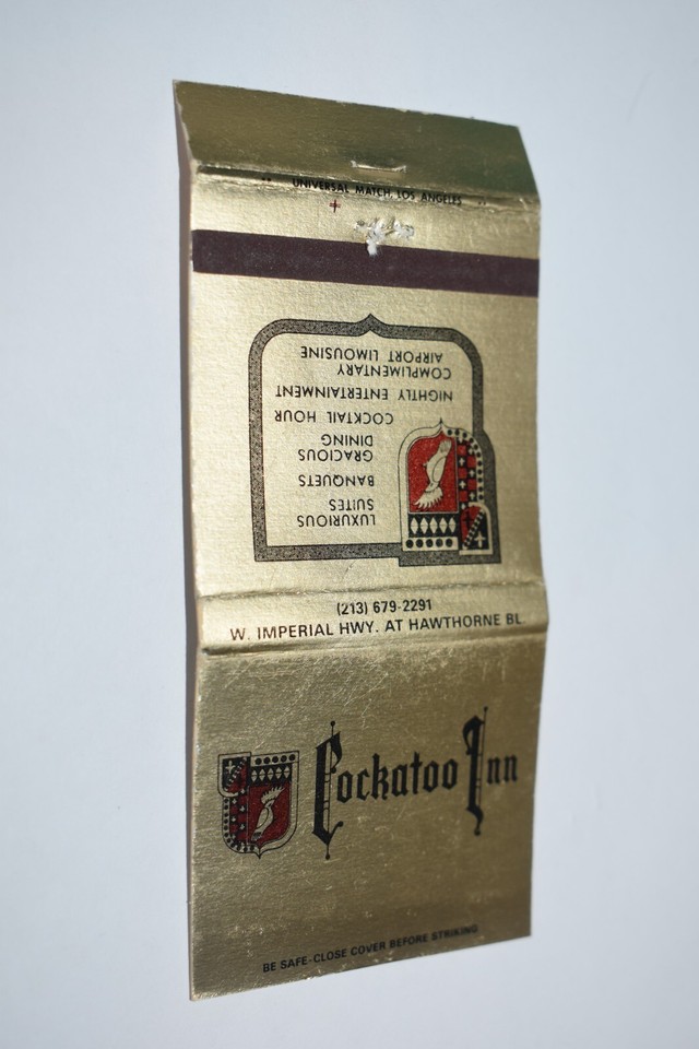 Cockatoo Inn Hawthorne California 30 Strike Matchbook Cover | eBay