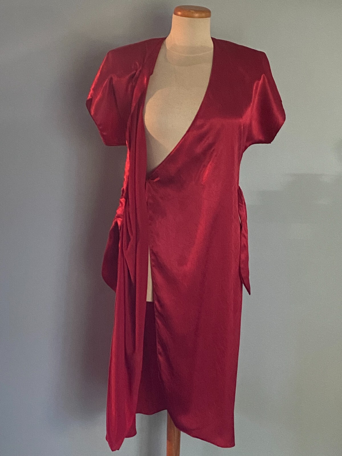 Karin Stevens by Steven Stoller sexy red wrap dress v… - Gem