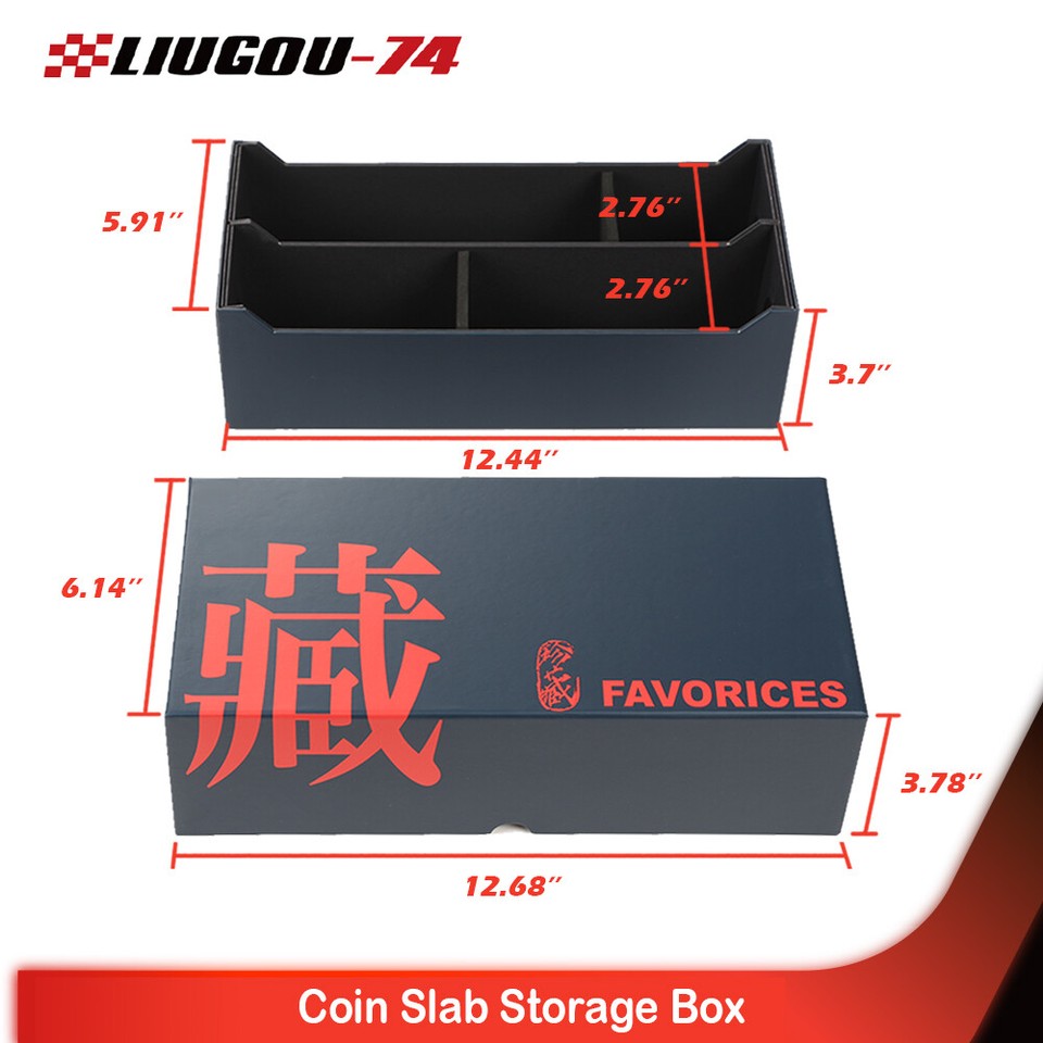 Coin Slabs Storage Box Intercept Shield Fit For 50 Certified PCGS NGC ...