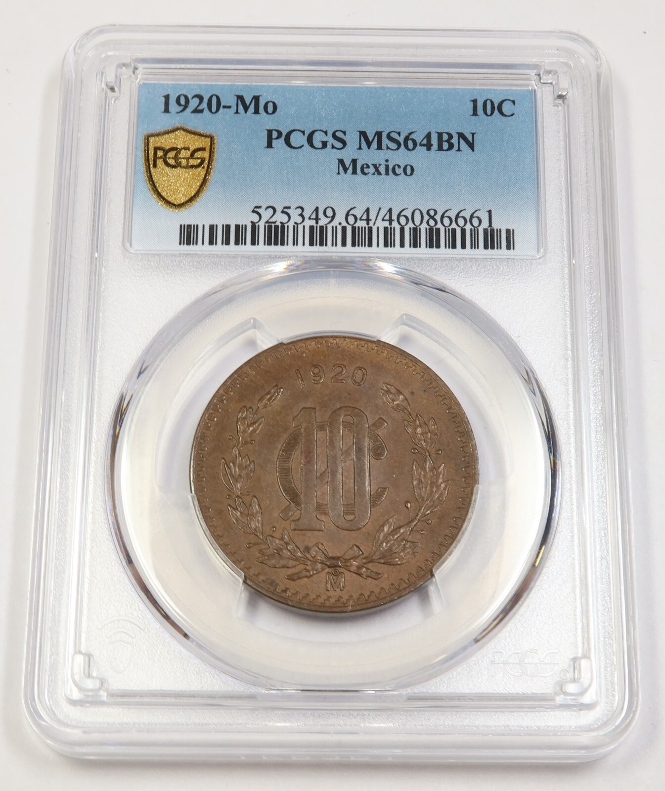 1920 Mo PCGS MS64 BN Brown MEXICO - UNC 10 Centavos 10C Coin #41300A | eBay