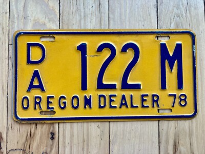 1978 Oregon Dealer License Plate | eBay