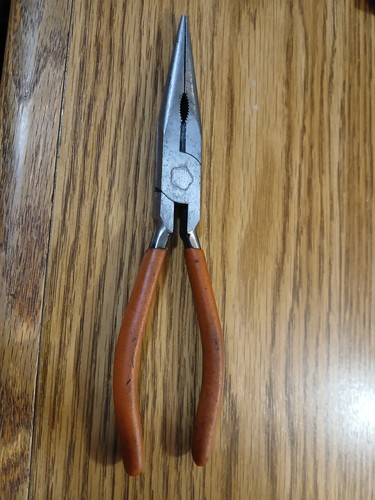 Matco Tools USA PNNC7 Long Needle Nose Pliers w/ Side Cutters Orange ...