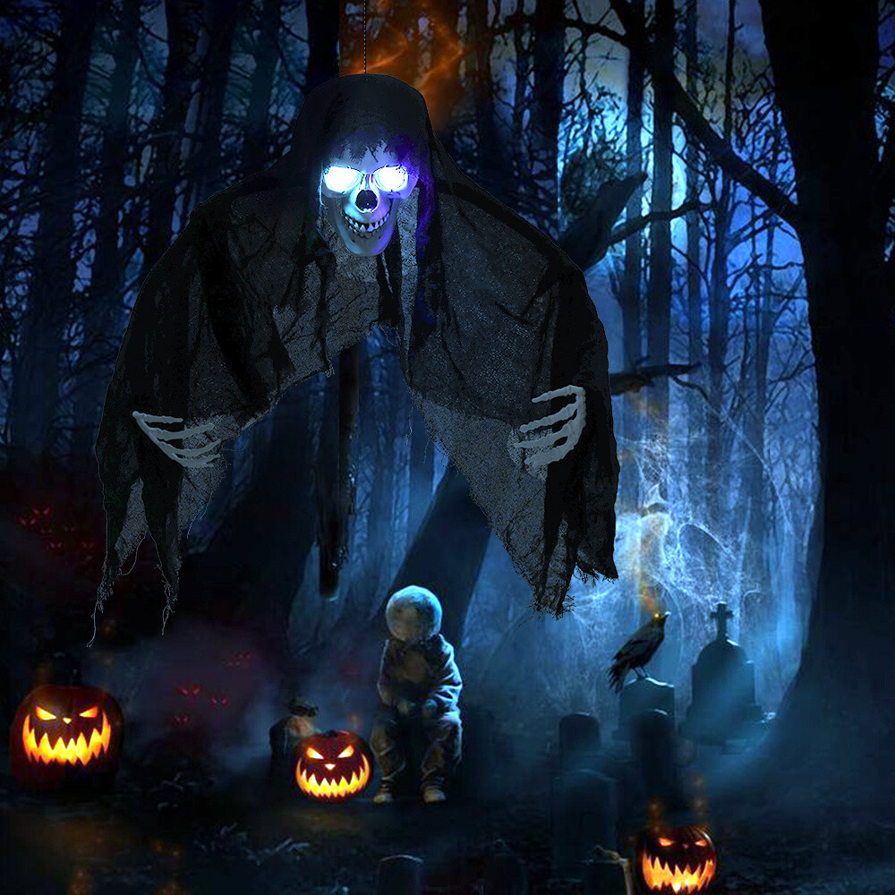 Scary Halloween Wallpaper Halloween Ghost Skeleton Light Up Eyes