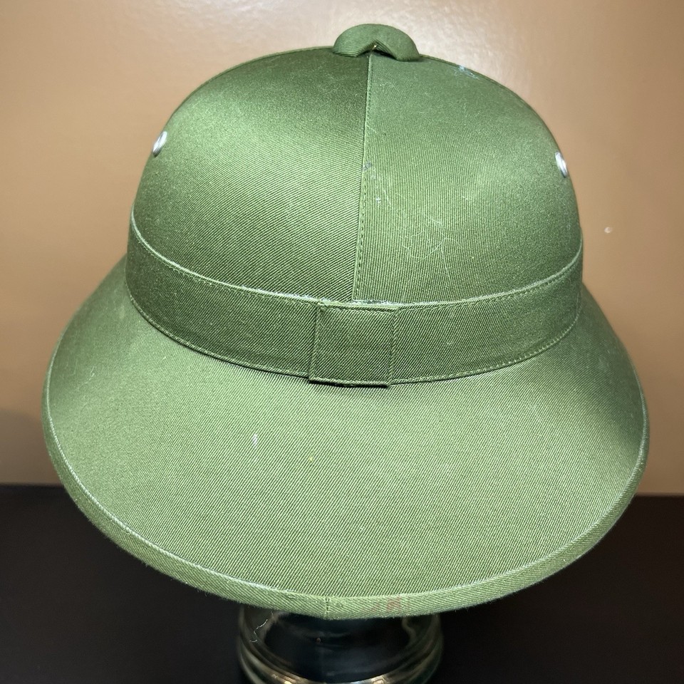 Vietnamese NVA Pith Helmet (522869), Green North Vietname with label ...