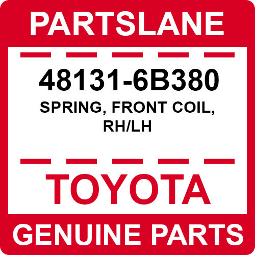 48131-6B380 Toyota OEM Genuine SPRING, FRONT COIL, RH/LH | eBay