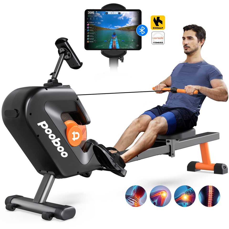 85% Pre-assembled Magnetic Rowing Machines Build-in Bluetooth Rower ...