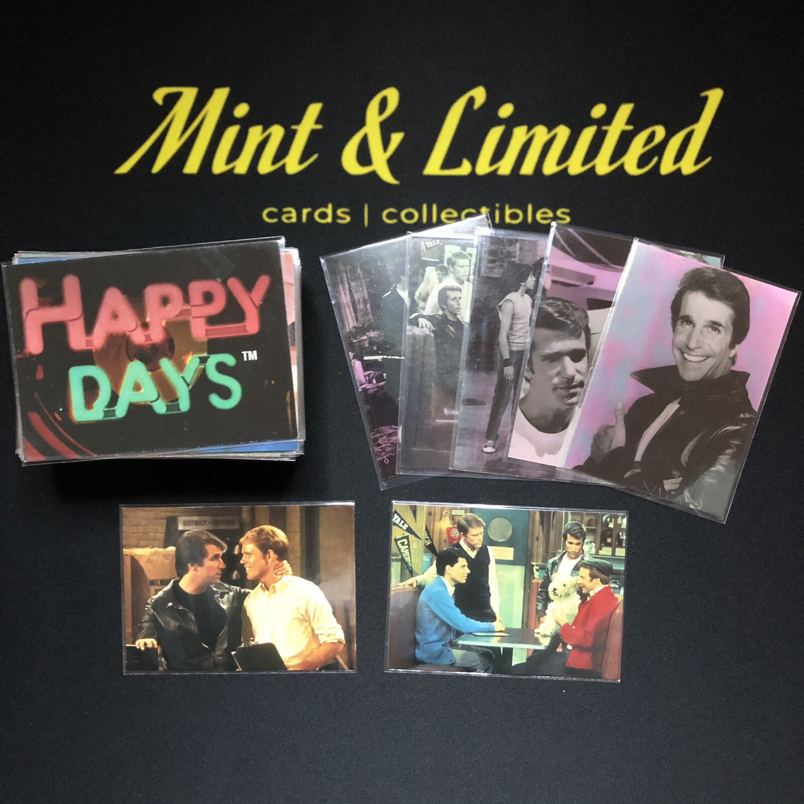 1998 Happy Days Complete Set Trading Cards FonzSet Omnichrome PROMO1-2 ...