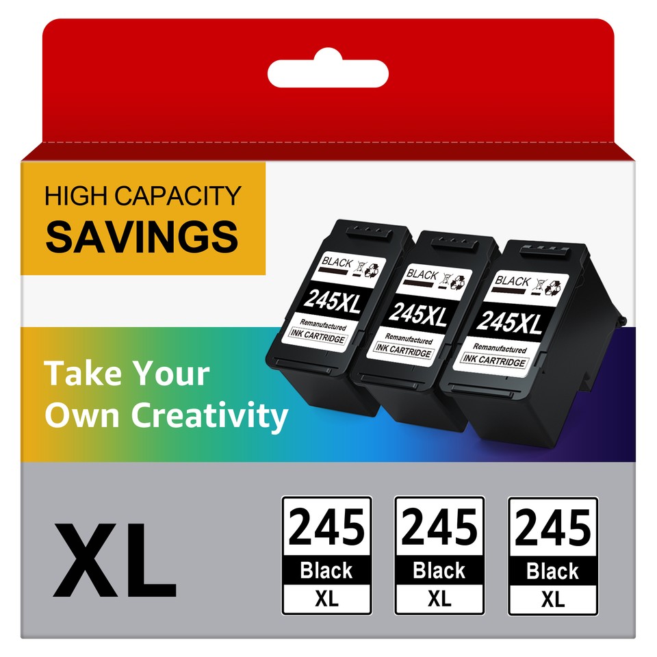 Black Color PG-245XL CL246XL Ink Cartridge For PIXMA MG2920 MG2522 ...