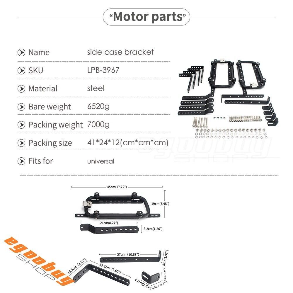 Universal Motorcycle Quick Release Side Boxes Mounting Bracket Holder ...