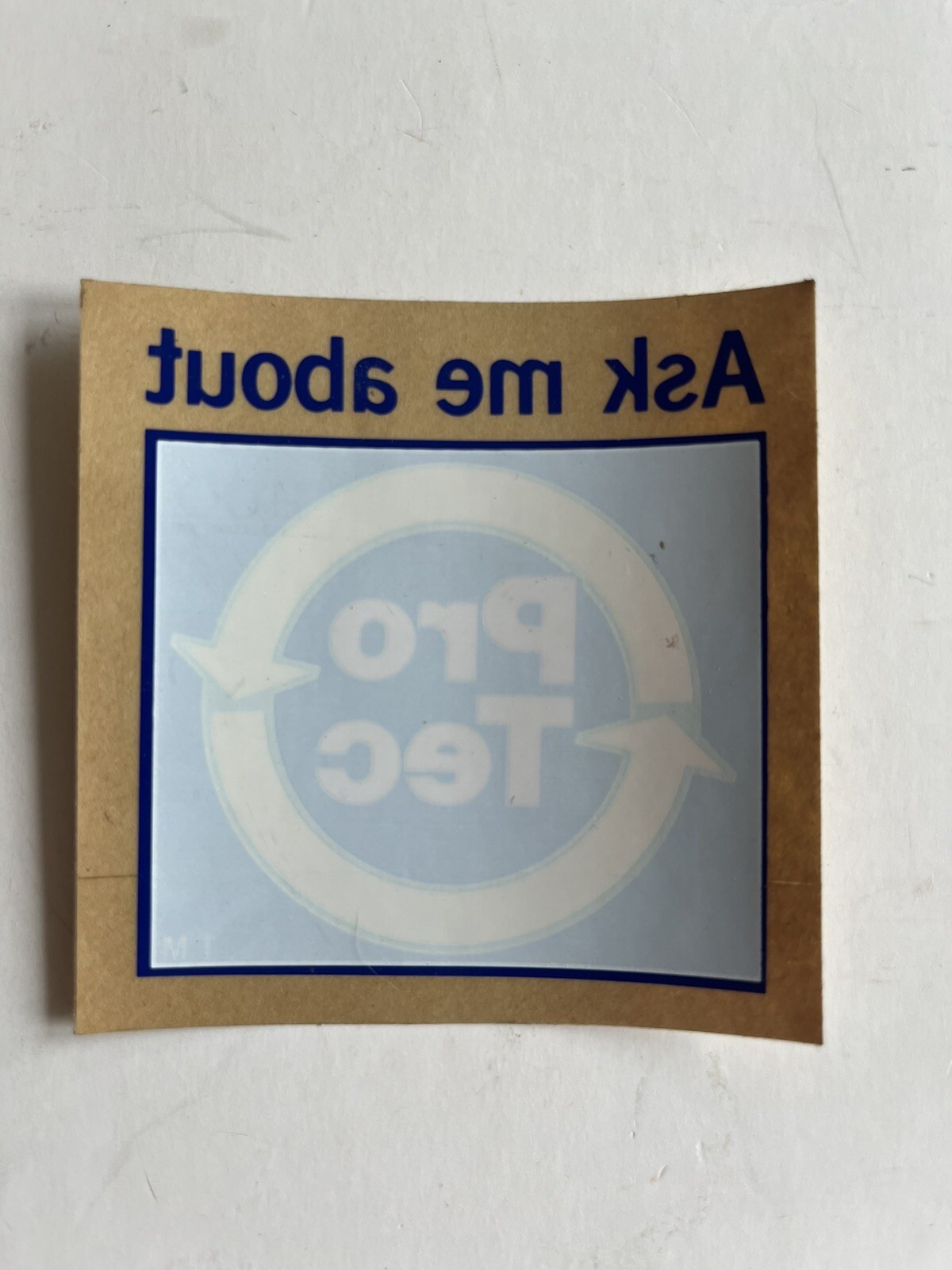 Original Vintage Pro Tec “Ask me About” Sticker -3x3” (7E) | eBay
