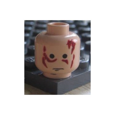 LEGO - Minifig Head Male Scars Red Left & Right, No Eyebrows (Anakin ...