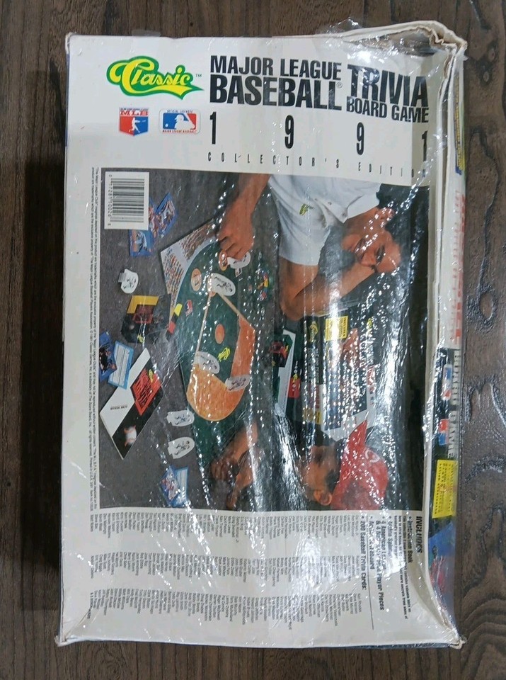 1991 Classic Major League Baseball Trivia Factory Sealed LE Board Game ...