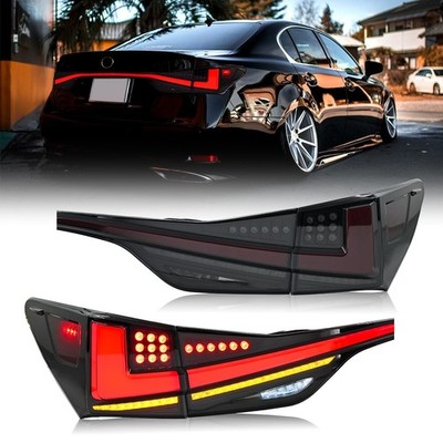 LED Tail Lights For Lexus GS350 GS200t GSF 2012-2020 Black Rear Lamps ...