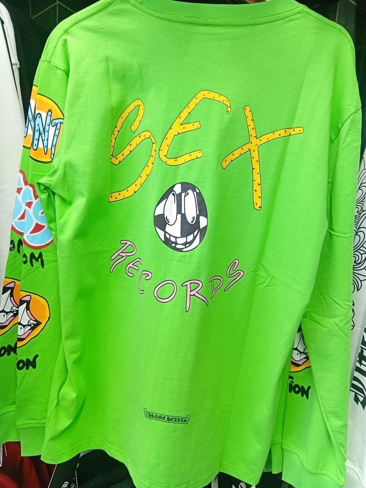 Chrome hearts x Matty Boi collab sex records green sweatshirt | eBay