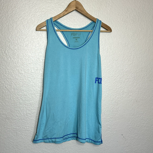 Fox Racing Tank Women Large Blue Vintage Racerback Lightweight Vintage ...