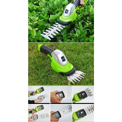 7.2V Rechargeable Cordless Hedge Trimmer Shrubber Shear Grass Brush ...