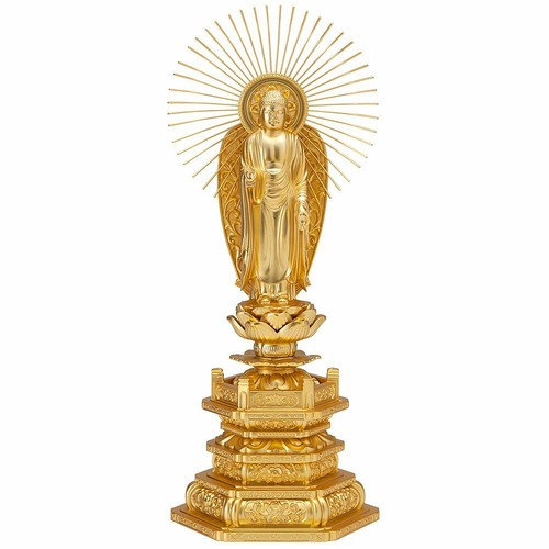 Nishi Amida Nyorai 23cm Buddha Statue Japan Wood | eBay UK