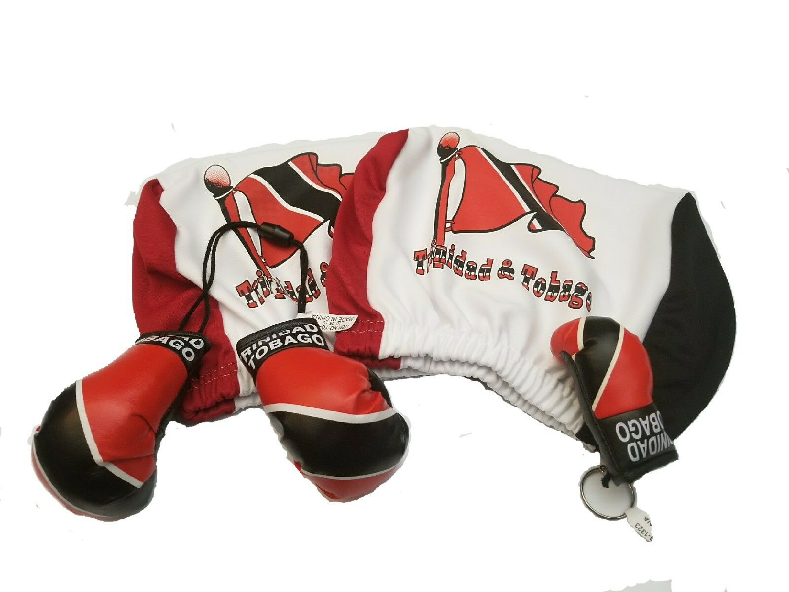 Trinidad Boxing Glove Banner Flag Keychain Trini Car Headrest Cover | eBay