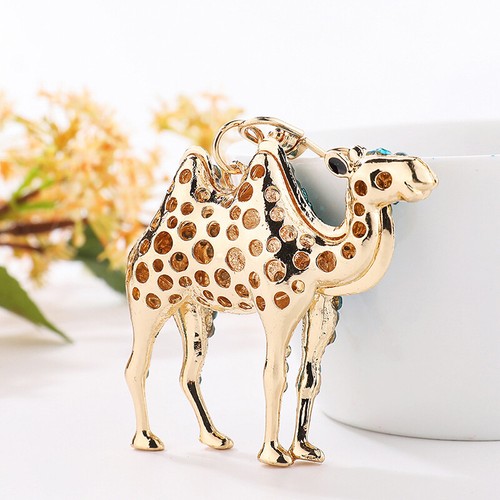 Diamond Inlaid Creative Cute Animals Alloy Keychain Cartoon Camel Car ...