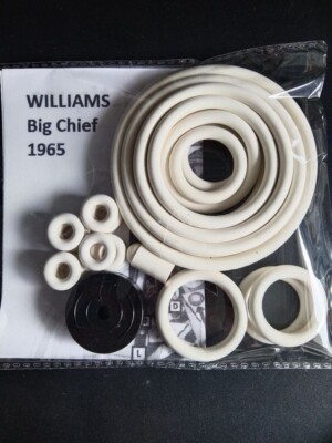 Kit Elastiques Flipper - BIG CHIEF - 1965 - WILLIAMS - Pinball Rubber ...
