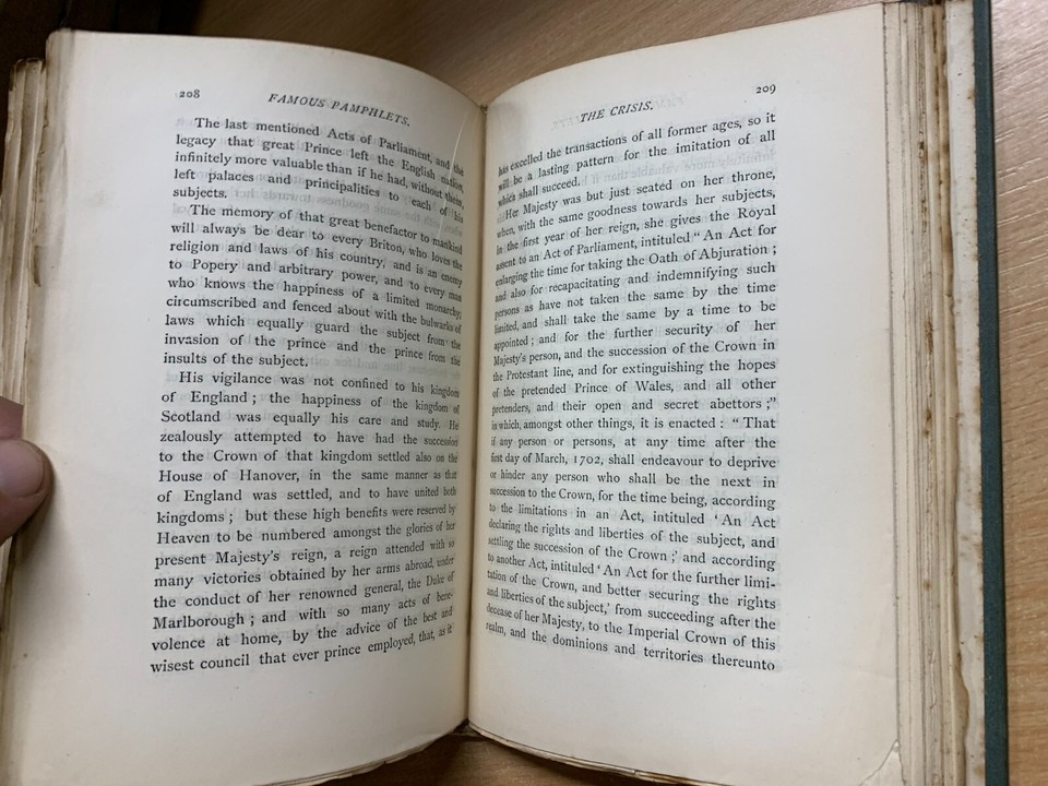 1886 "FAMOUS PAMPHLETS" JOHN MILTON DANIEL DEFOE etc ANTIQUE BOOK (P3 ...