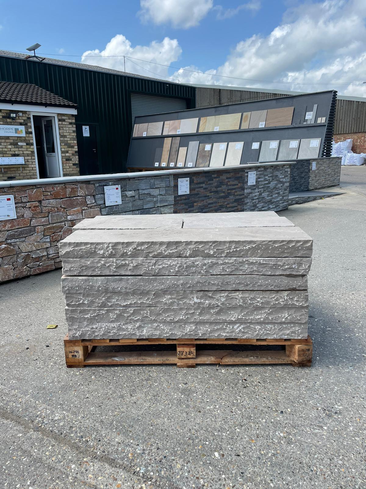 Kerb Edging - Natural Dressed Stone - 3 x Size Options in Grey or York ...