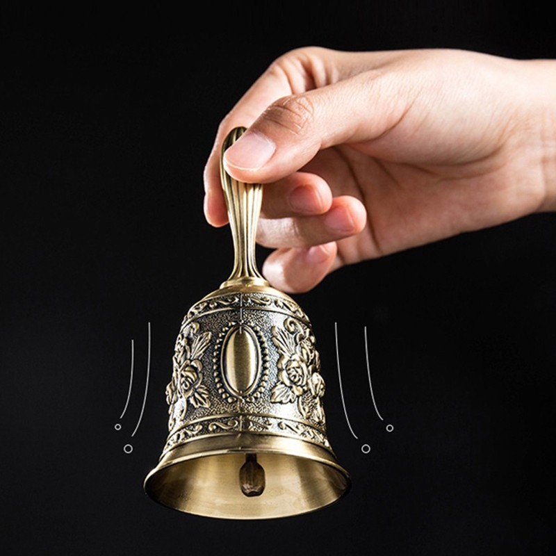 Vintage Manual Swing Bell Meditation Hand Bell Prayer Portable Tibetan ...