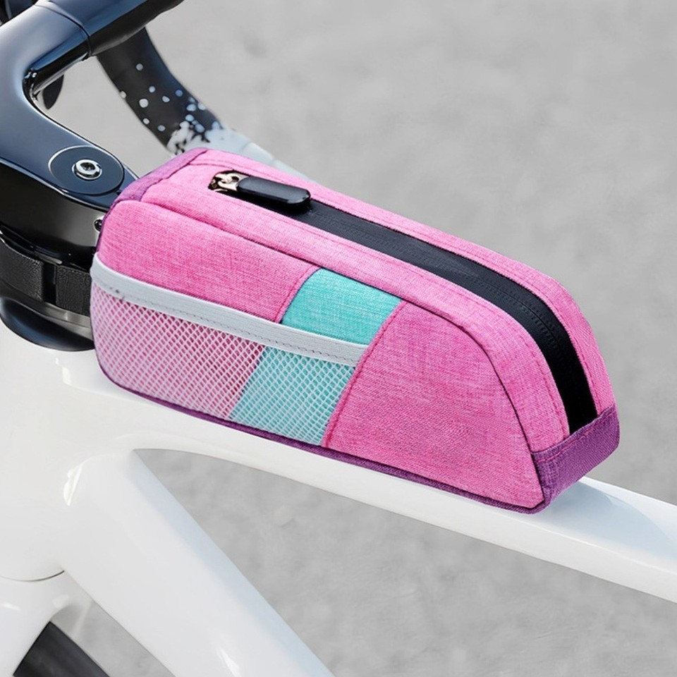 Top Tube Bike Bag Weekend Rides Polyester Material Double Secure Straps ...